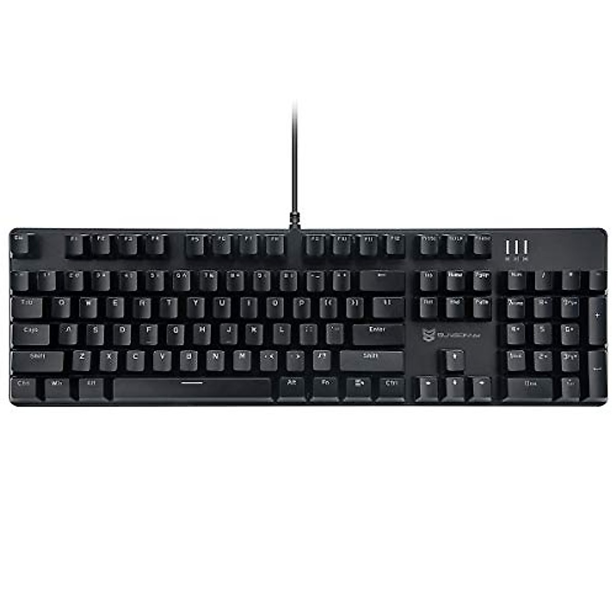 Merdia Mechanical Keyboard Gaming Keyboard with Red Switch Wired White Backlit Keyboard Full Size 104 Keys US Layout (Black)