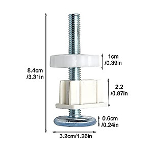 CALIDAKA 4 Pack 10MM Baby Gate Threaded Spindle Rod, M10 Spindle Rods Gate Spindle Rods Accessory Pressure Gate Replacement Parts Screw Mounted Bolts Kit for Gate/Stair Railing Safety Gate