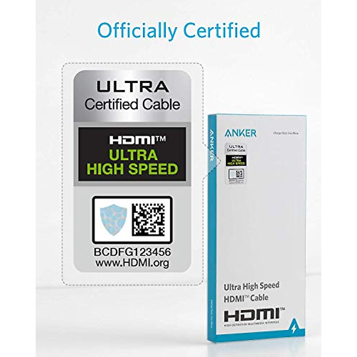 Anker 8K@60Hz HDMI Cable, Ultra High Speed 4K@120Hz 48Gbps 6.6 ft Ultra HD HDMI to HDMI Cord, Support Dynamic HDR, eARC, Dolby Atmos, Compatible with PlayStation 5, Xbox Series X, Samsung TVs and More