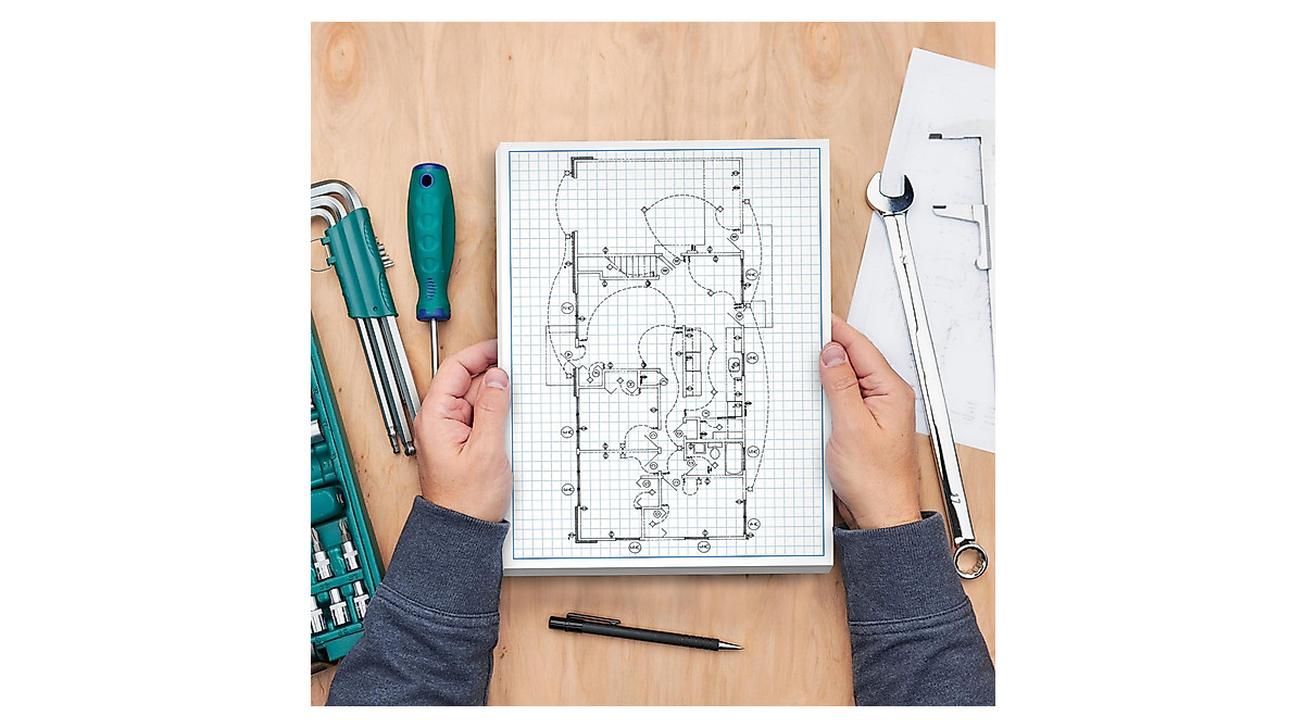 Next Day Labels 11x17 Blueprint & Graph Paper for Architects & Engineers