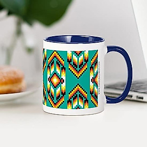 CafePress Native American Design Turquoise Mugs Ceramic Coffee Mug, Tea Cup 11 oz