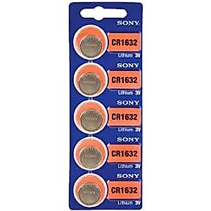 Sony CR1632 3 Volt Lithium Coin Cell Battery (5 Batteries)