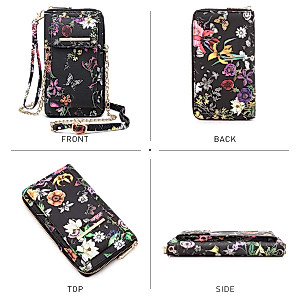 Dasein Crossbody Bag Phone Purse Handbag for Women Shoulder Bag Credit Card Wristlet Wallet with Multi Pockets
