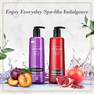 Neutrogena Rainbath Restoring Shower And Bath Gel Moisturizing Body Wash and Shaving Gel with Clean Rinsing Lather and Scent, Fresh Plum, floral, 16 Fl Oz