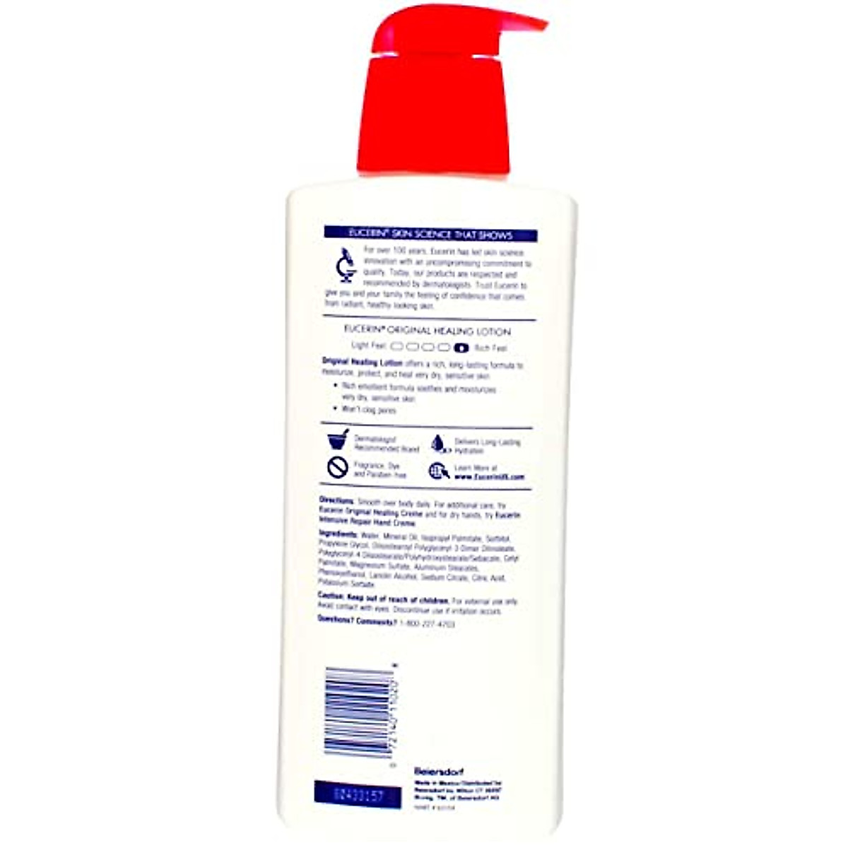Eucerin Original Healing Lotion 16.90 Oz (Pack of 6)