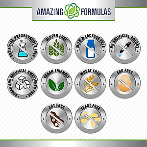 Amazing Formulas Ginkgo Biloba Supplement | 60 Mg | 120 Veggie Capsules | Non-GMO | Gluten Free | Made in USA