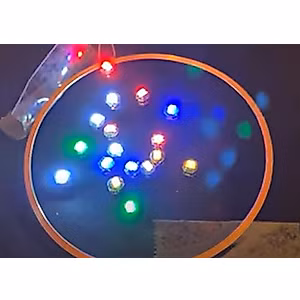 Taidacent 80mm Long Distance 5V Wireless LED Coil Inductive Coil and Ten Colorful Wireless LEDs Lights Brightness Adjustable Wireless LED Induction Wireless Charging Module