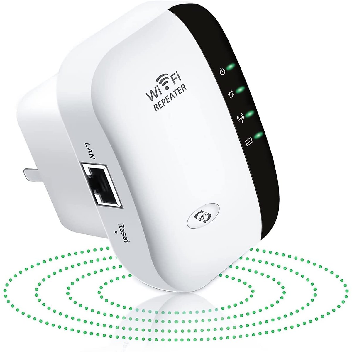 HomeSweety WiFi Extender, Wireless Signal Repeater Booster Up to 6000 sq.ft & 25 Devices, Range Long Amplifier with Ethernet Port, Access Point, 1-Tap Setup, Alexa Compatible N300 Upgraded, black