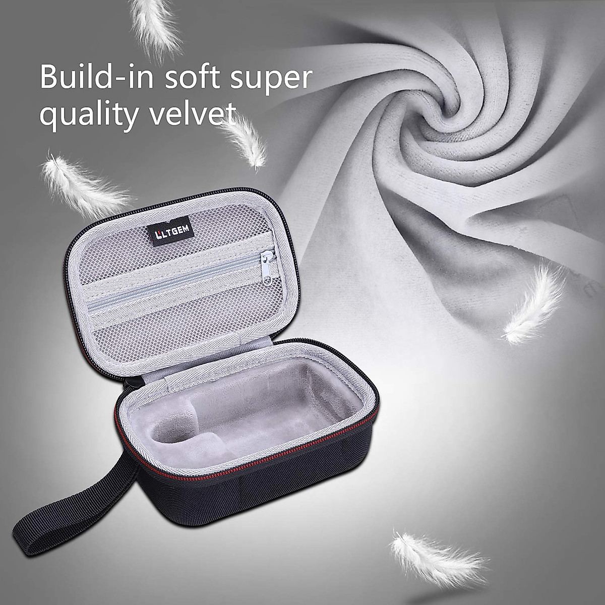 LTGEM Case Compatible with JBL Go 3 Portable Speaker, Black+Grey