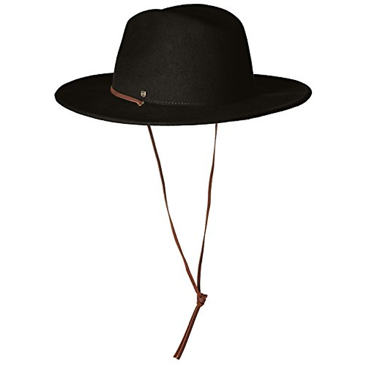 Brixton mens Field Wide Brim Felt Hat Fedora, Black, Large US