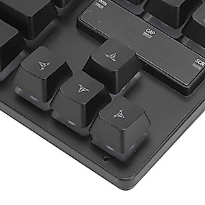 Gaming Keyboard, 87?Key USB Wired RGB Backlight Mechanical Gaming Keyboard for Desktop and Laptop Computers, with Ergonomic Floating Low-Key Cap
