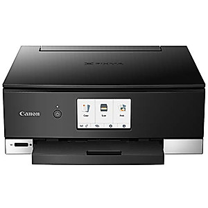 Canon TS8220 Wireless All in One Photo Printer with Scannier and Copier, Mobile Printing, Black, Works with Alexa