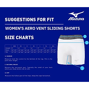 Mizuno Women's Sliding Short, White, X-Small US