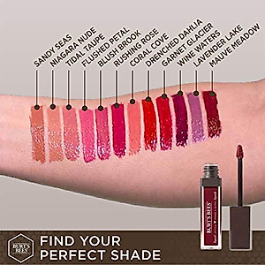 Burt's Bees 100% Natural Glossy Liquid Lipstick, Drenched Dahlia, 1 Tube