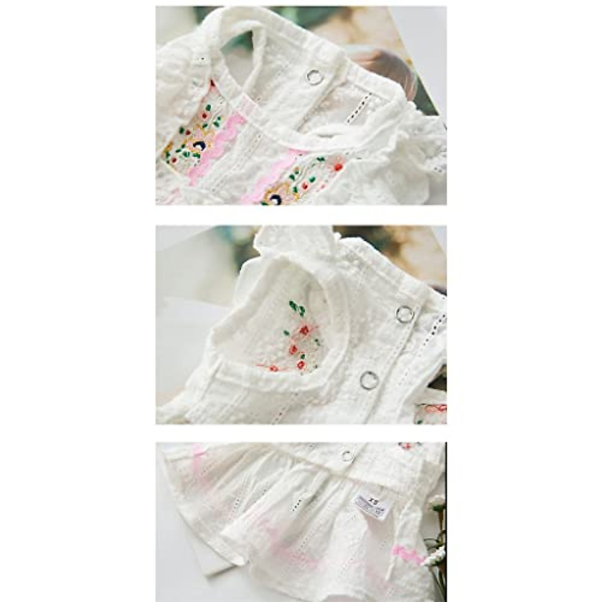 HOUKAI Dress Dog Clothes Dog pet Clothes Skirt Summer Cotton White Skirt (Color : D, Size : Lcode)