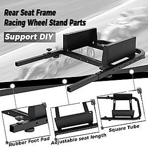 Hottoby Rear Seat Stand Racing Wheel Frame Parts/Accessories Mounting Seat Installable Most Chair Stand Simulator Cockpit Wheel and Pedals Not Included