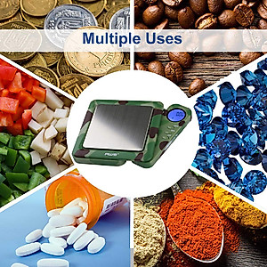 American Weigh Scales Blade SeriesDigital Precision Pocket Weight Scale, USB Light, LCD Screen650 X 0.1G(Camo)