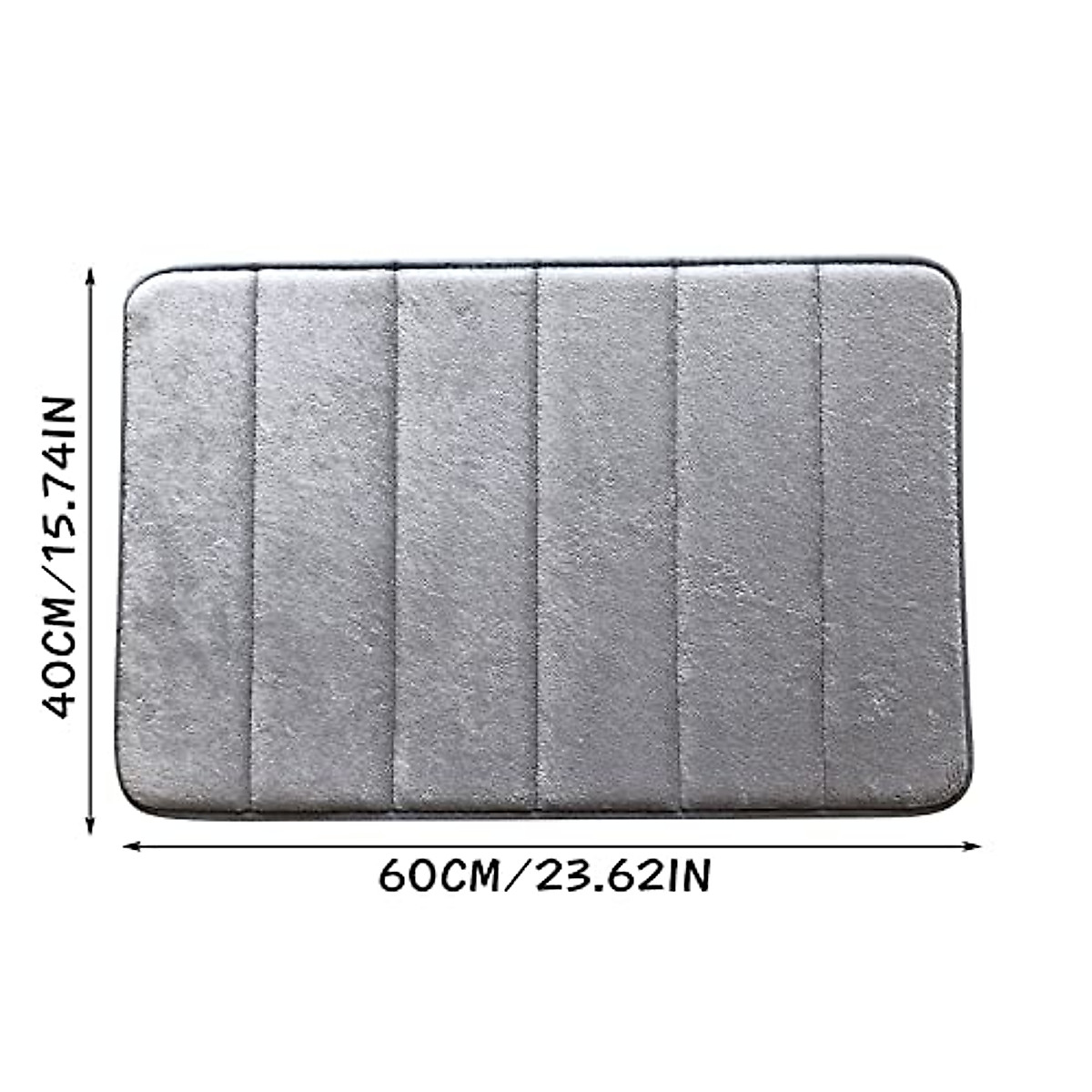 Memory Foam Bath Mats, Bathroom Rugs Memory Foam, Super Absorbent Soft Bath Mat Rug, Non Slip Waterproof Quick Dry Washable Burgundy Bathroom Mat Rug, Tapete para Baño, Alfombra De Baño, 17" x 24"