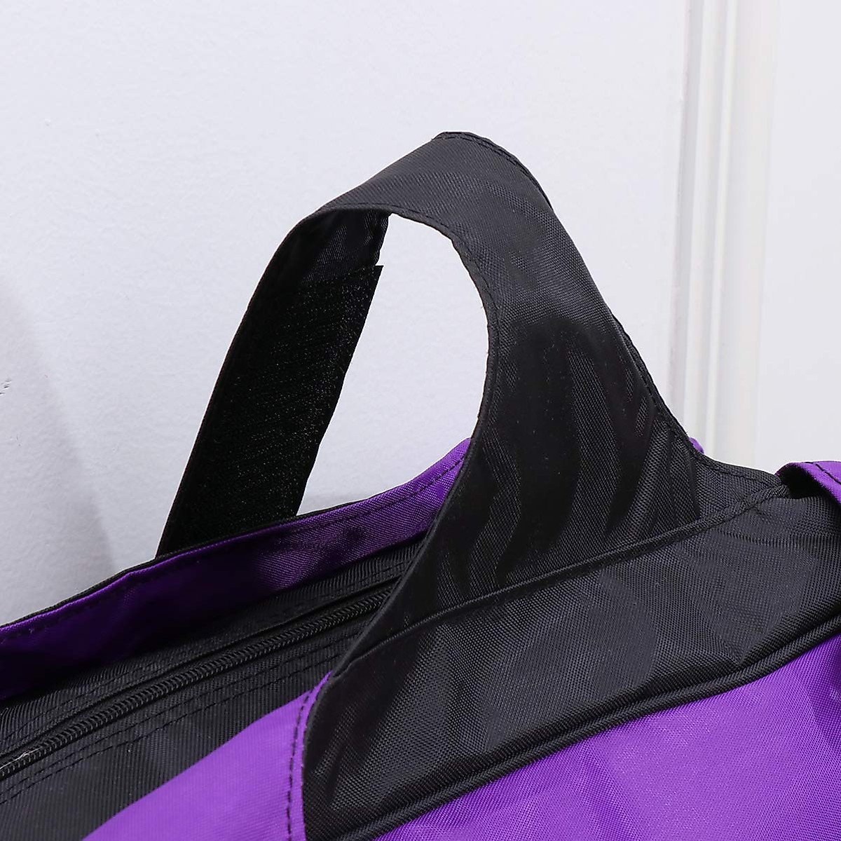 Garneck Yoga Nylon Large Yoga Mat Tote Sling Multi Purpose Shoulder Bag Gym Bag with Yoga Mat Holder for Traveling Shopping Yoga(Purple)