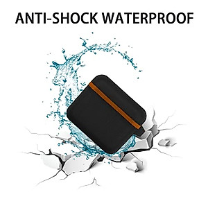 Hyltlin Case for AirPods 1&2, Soft Silicone 3D Cool Fashionable Suitcase Design Shockproof AirPods Charging Case with Metal Keychain for Men Women Kids Teens Boys Girls (Black,1&2)