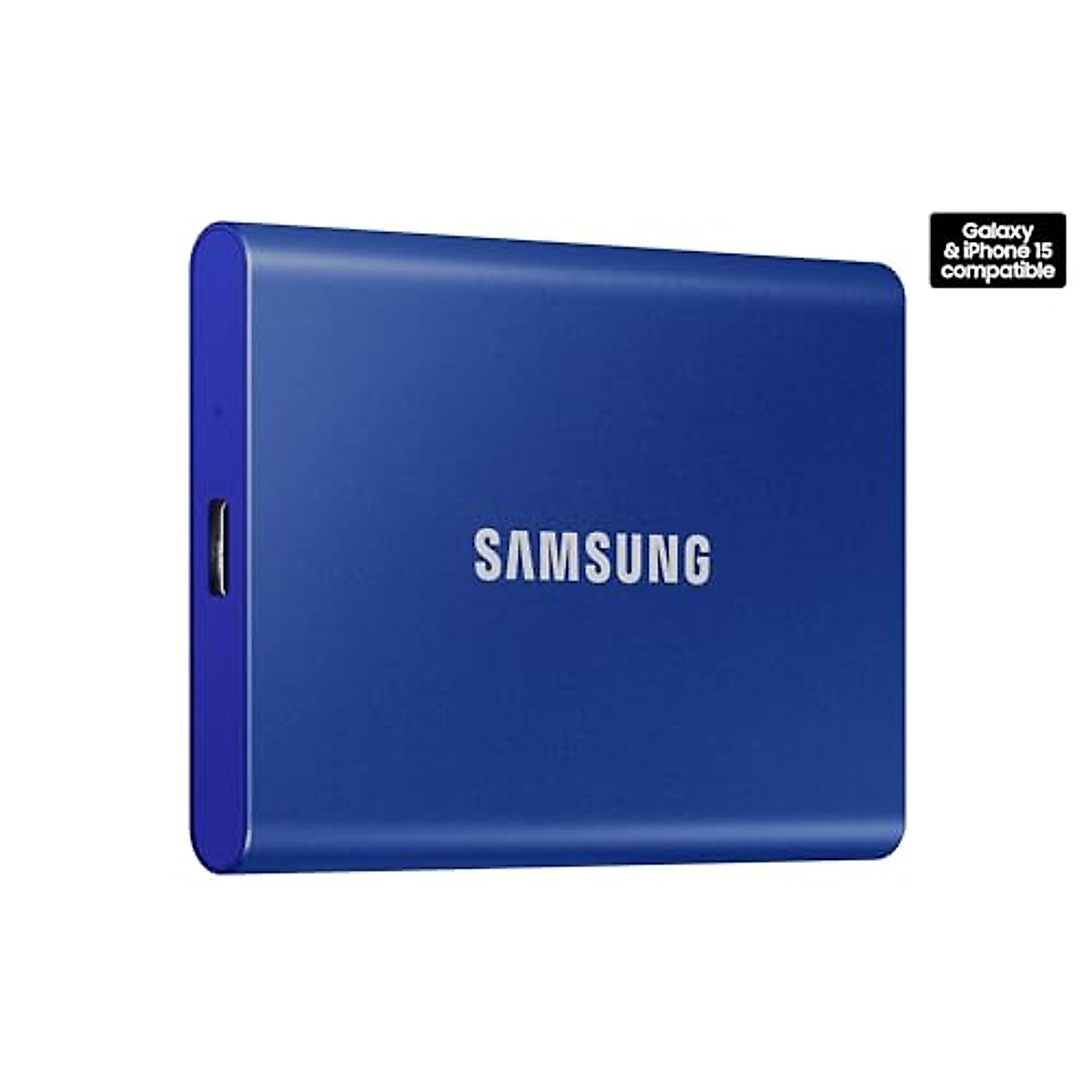 SAMSUNG T7 Portable SSD, 2TB External Solid State Drive, Speeds Up to 1,050MB/s, USB 3.2 Gen 2, Reliable Storage for Gaming, Students, Professionals, MU-PC2T0H/AM, Blue