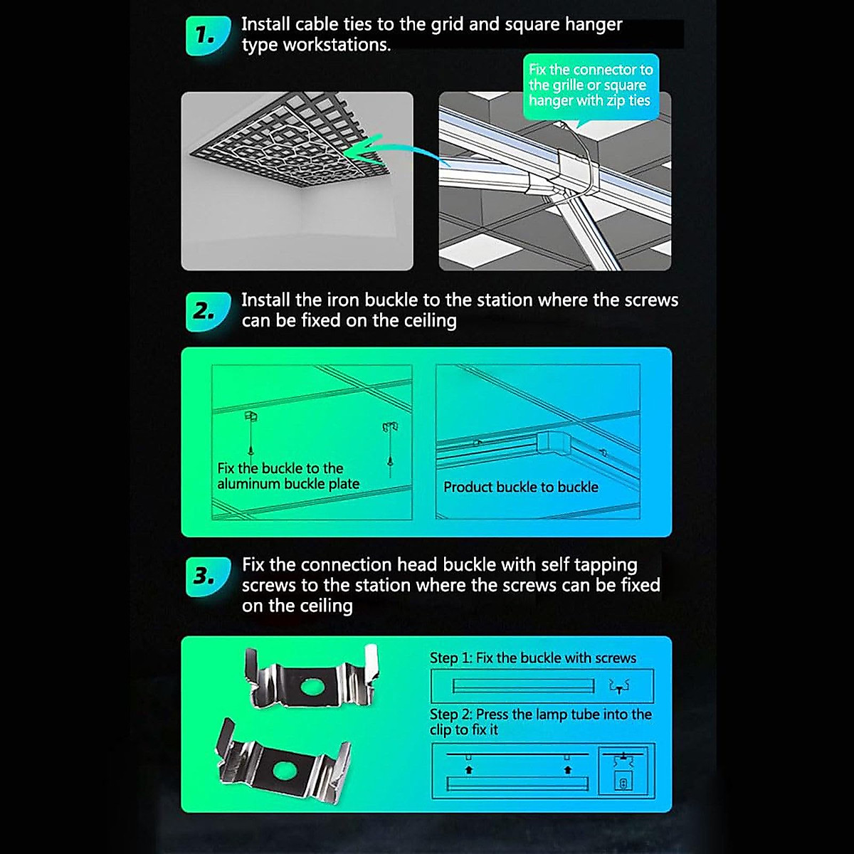 597W LED Garage Light, 6500K Super Bright Pure White LED Garage Workshop Lighting for Garage, Basement, Warehouse, Car Beauty Salon, Car Detailing Shop