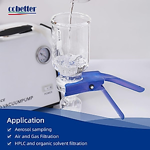 COBETTER 100 Pieces/Pack PTFE Disc Membrane Filters Hydrophobic 47mm Diameter 0.22µm Pore Size