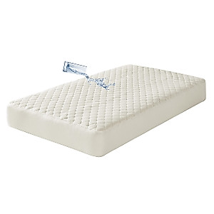 American Baby Company Waterproof Crib and Toddler Mattress Protector, Quilted Fitted Protector Pad Cover made with Organic Cotton Top Layer, 52“ x 28"