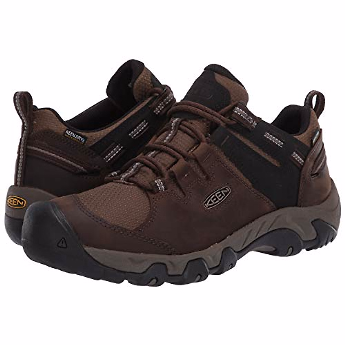 KEEN Men's Steens WP Hiking Shoe, Brown, 9.5