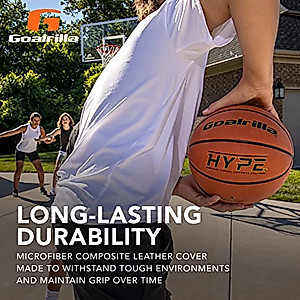 Goalrilla Hype Basketball - Men's Women's and Youth Sizes Available - Made for Superior Ball Handling and Long Lasting Durability