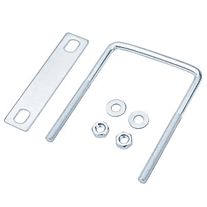 6 Pcs Square U-Bolts 4 inch Inner Width, Galvanized Steel Square Trailer U-Bolt, Square Bend U-Bolts, U Clamps, Adjustable Length: 64-125mm(2-1/2"-5")