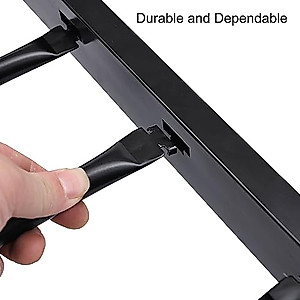 STELSIPLIY Metal Bed Frame Queen Size,Industrial Platform Bed Frame with Headboard and Footboard,Steel Slat Support,Mattress Foundation,No Box Spring Needed,Noise Free,Easy Assembly,Brown (Queen)