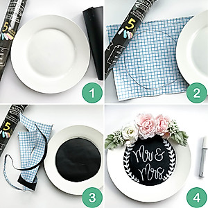 Kassa X-Large Chalkboard Wallpaper - Clear | 1.4ft x 8ft Adhesive Paper Roll | Includes 3 Markers & Eraser Cloth | Peel & Stick on a Wall, Table & Desk | Ideal for Use at Home, School, Office & More