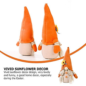 Sunflower Garden Gnome Spring Summer Plush Dwarf Decorations Scandinavian Tomte Swedish Doll Tiered Tray Ornaments for Home Decor Girl