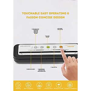 MegaWise Powerful and Compact Vacuum Sealer Machine (Silver)