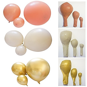 156pcs Dusty Pink Sand White Gold Balloon Garland Kit Arch, 5''/12''/18'' Different Sizes Retro Dusty Rose Blush Latex Balloons For Wedding Engagement Baby&Bridal Shower Birthday Party Decoration