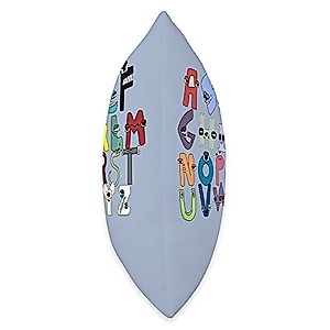 Villain Alphabet Lore Letter for Kids Merchandise Villain Letter ABC Costume Boys Matching Evil Alphabet Lore Throw Pillow, 16x16, Multicolor