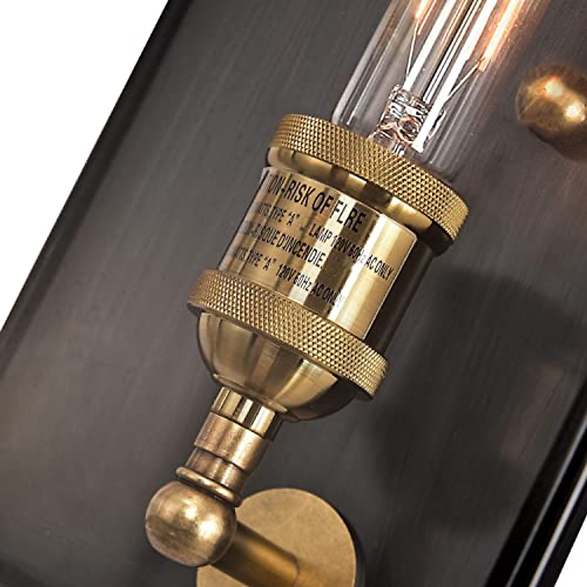 c cattleya Outdoor Wall Light Fixture, Brass Exterior Wall Lantern Sconce, Waterproof Outdoor Wall Mount Front Porch Light with Unique Door Design for Garage Garden Patio Staircase Balcony