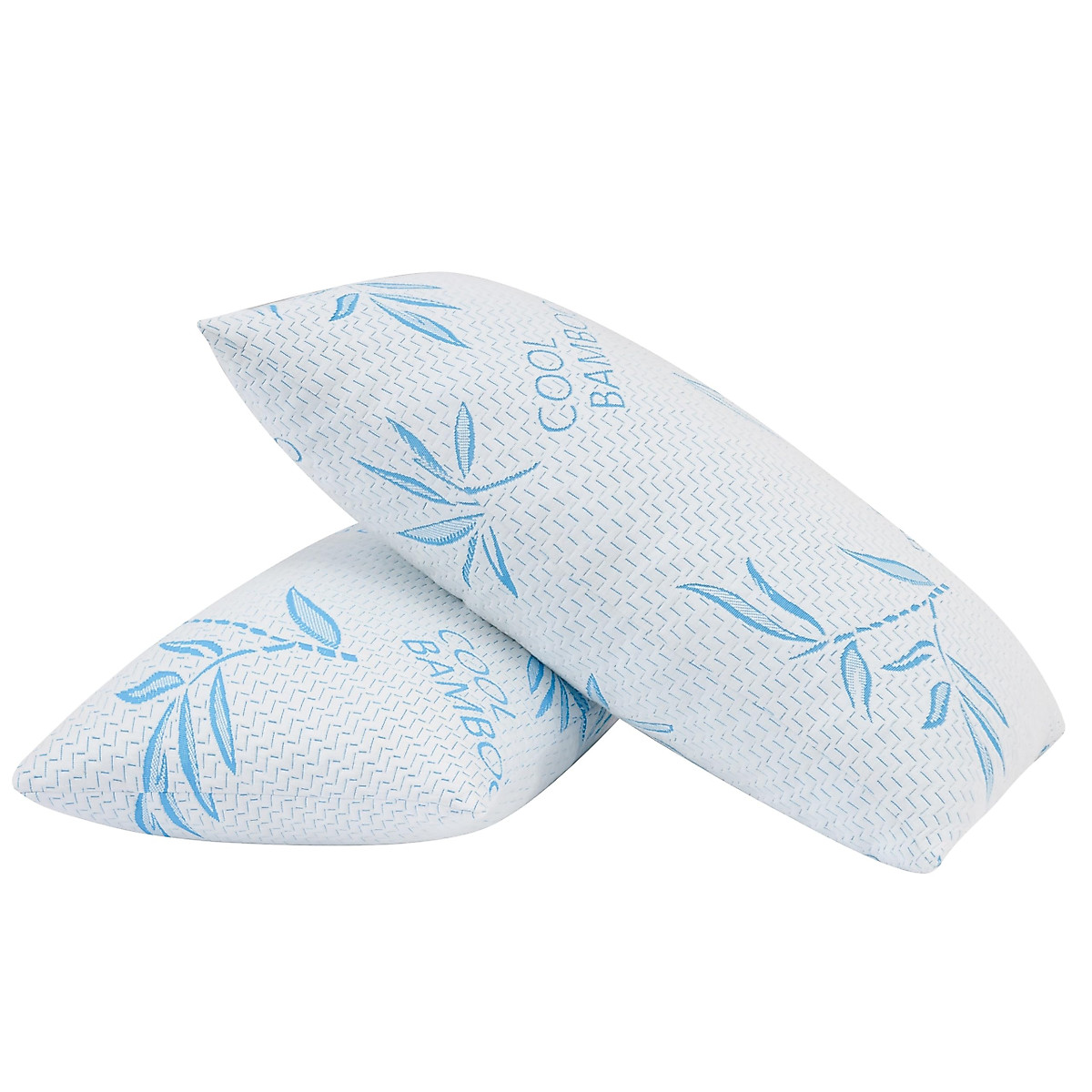 2 Pack King Size Rayon Derived from Bamboo Pillows for Sleeping, Cooling Shredded Memory Foam Adjustable Rayon Derived from Bamboo Bed Pillow with, Removable/Washable Cover (King 2 Pack)