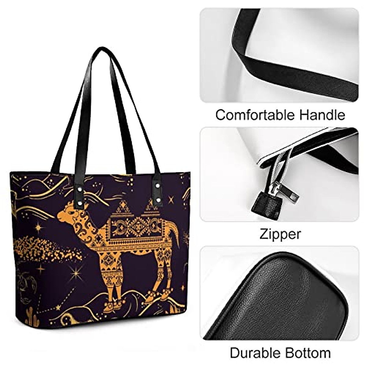 Womens Handbag Camels Leather Tote Bag Top Handle Satchel Bags For Lady