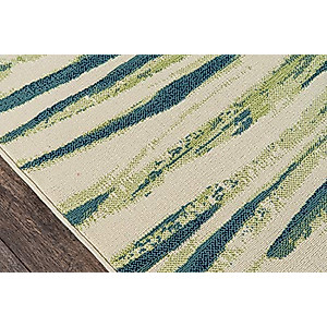 Momeni Baja Palm Leaf Area Rug, 3 ft 11 in x 5 ft 7 in, Green