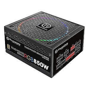 Thermaltake Toughpower Grand RGB 850W 80+ Gold Smart Zero 256-Color RGB Fan Fully Modular Power Supply 10 Yr Warranty PS-TPG-0850FPCGUS-R