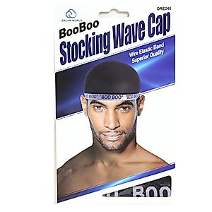 Dream, Boo Boo Stocking Wave Cap, Wire Eastic Band (Item #045 Black)