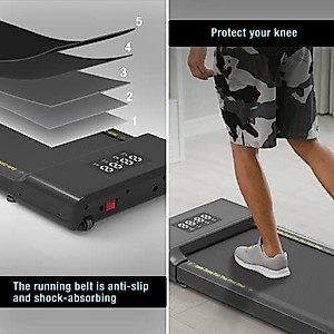 SupeRun Under Desk Treadmill, Walking Pad, Portable Treadmill with Remote Control LED Display, Quiet Walking Jogging Machine for Office Home Use