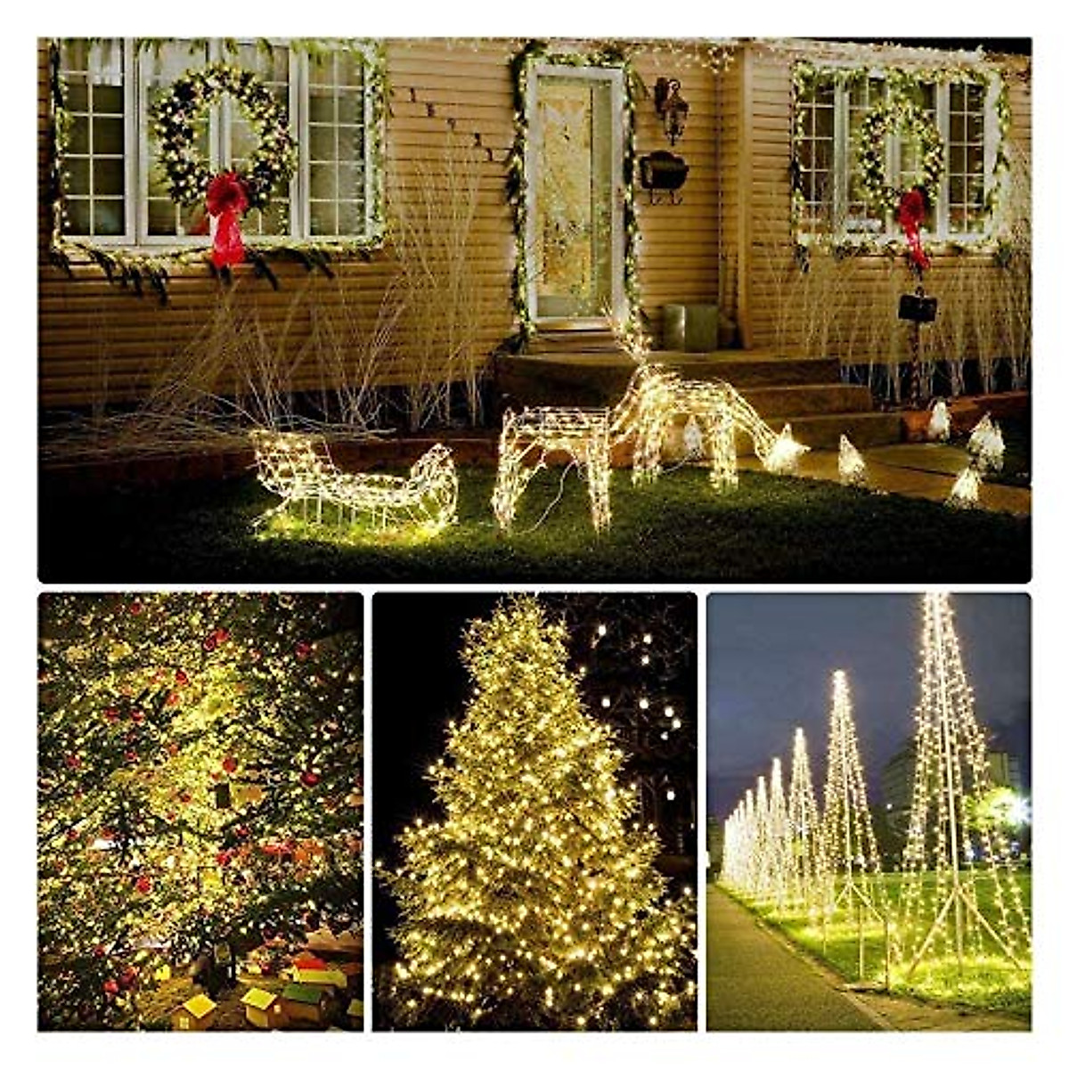 LIUPENGWEI Fairy String Lights，LED Rope Lights with 8 Lighting Modes, Perfect for Home, Garden, Bedroom, Christmas, Wedding, Party Decoration Lamp Garden Ghost Light