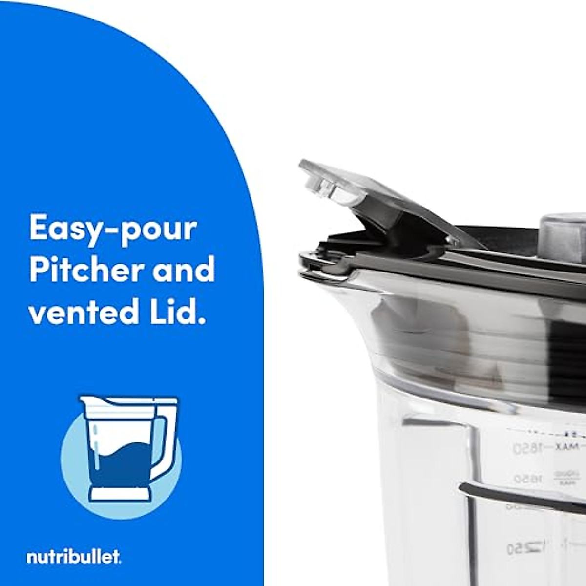 nutribullet SmartSense 5-speed, full-size blender, 1400 Watt- Matte Black