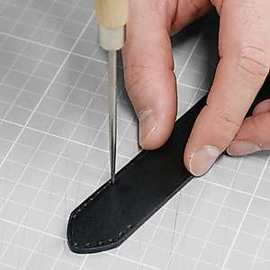 KAKURI Awl Tool for Sewing, Scratch Wood, Leather, Punch, Book Binding, Sharp Japanese Stainless Steel Scratch Awl 7" Long Multitool, Maple Wood Handle, Made in Japan