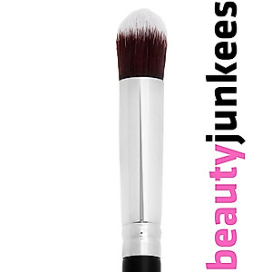 Small Concealer Brush Under Eye – Mini Tapered Kabuki Makeup Brush for Blending, Setting, Contour Eyeshadow, Powder, Cream Make Up, Vegan Synthetic