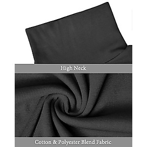 LE VONFORT Mens Turtleneck Long Sleeve T Shirts Slim Fit Thermal Undershirt Lightweight Pullover Black X-Large