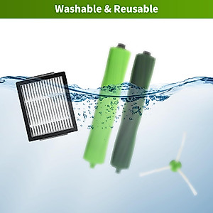 Replacement Parts accessories for irobot Roomba i1+ i7 i7+ i3+ i4+ i6+ i8+ J7+ Plus I & J Plus series Vacuum Cleaner Inclue 4 Roller Brushes , 8 Filters , 8 Side Brushes